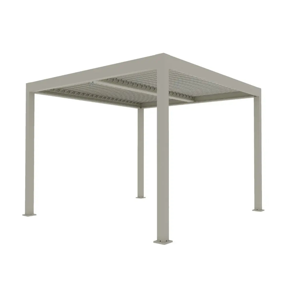 Athena Aluminium Pergola - 3m x 3m in Stone Grey