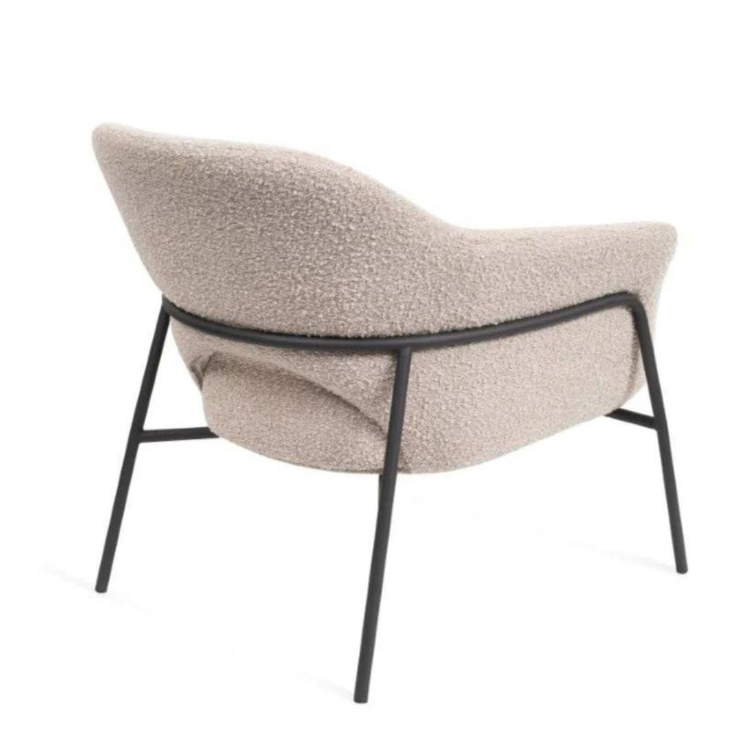 Steam Boucle Black Framed Accent Chair