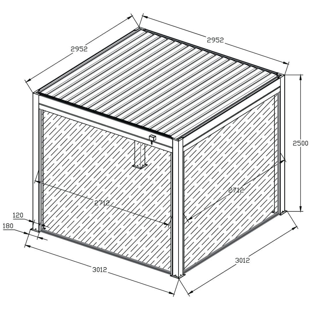 Neptune Deluxe Motorised Roof Aluminium Pergola - 3m x 3m | ATM Living