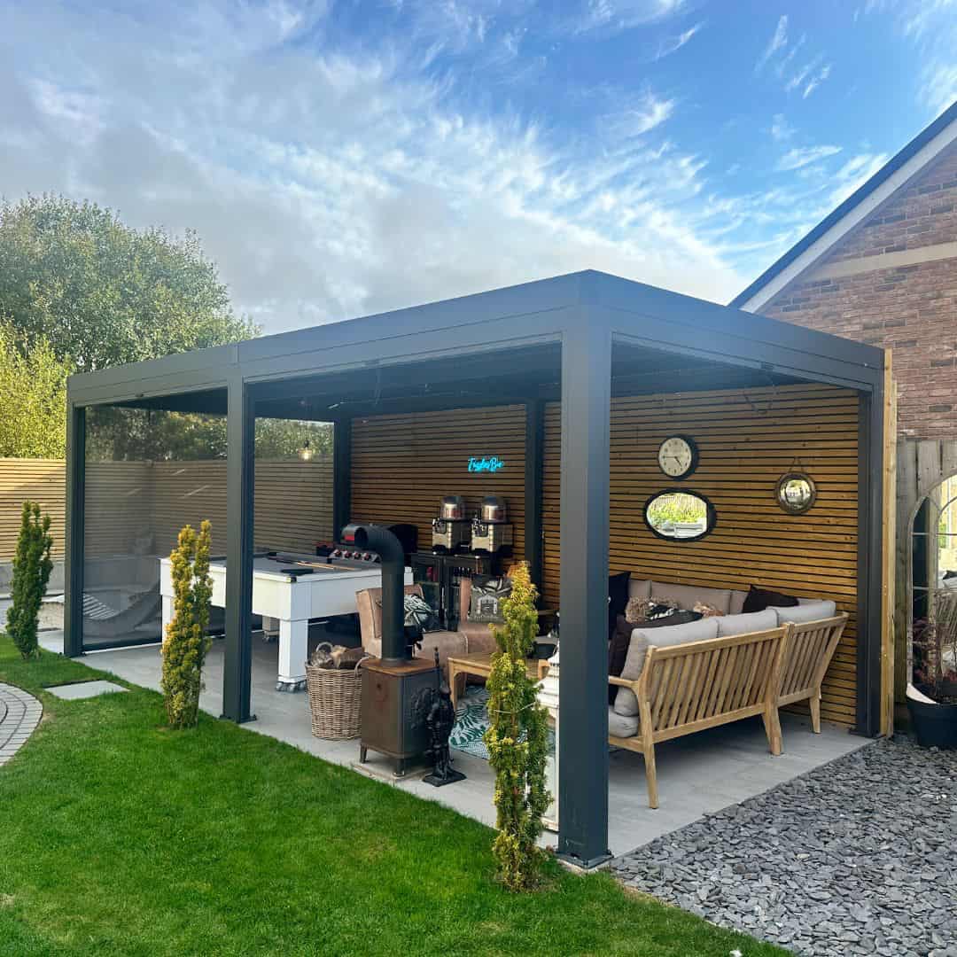 Galaxy Deluxe Motorised Roof Aluminium Pergola - 3m x 6m | ATM Living
