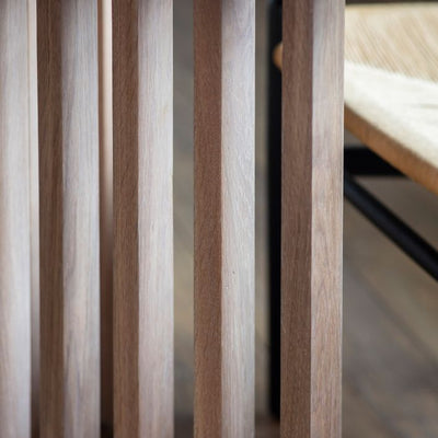 Islingston Square Oak Slatted Dining Table